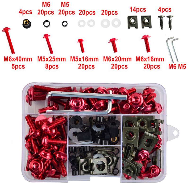 Motorcycle Screws Set Fairing Bolt Nuts Body For Honda Vfr 800 Xr250 ...