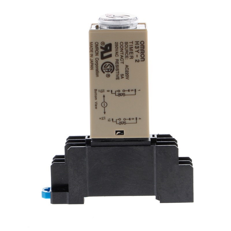 AC 220V H3Y-2 Power On Time Delay Relay Solid State Timer 60วินาที ...