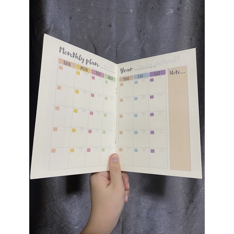 สมุดแพลนเนอร์ My Planner สี สมุดแพลน Monthly Plan A5 | Shopee Thailand
