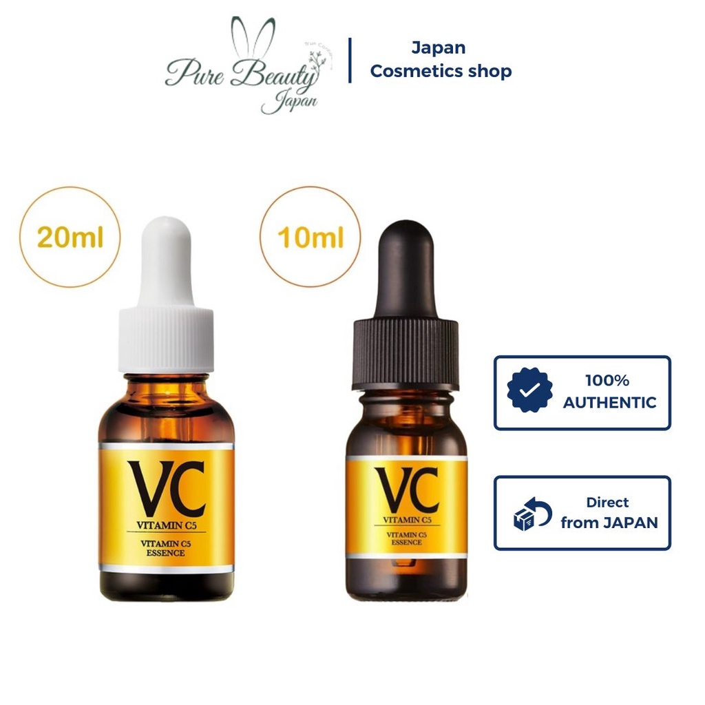 EBis VC5 Vitamin C Facial Essence serum, skincare, moisturizer, keratin smooth skin - 10ml ...