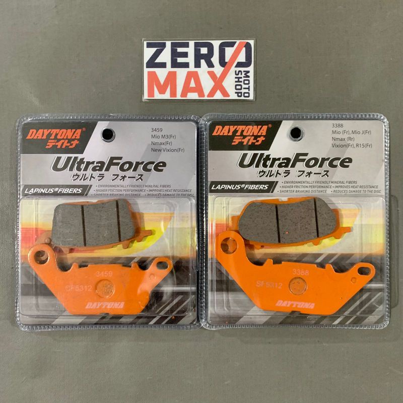 Daytona Lapinus ไฟเบอร์ NMAX OLD 2015-2019 ผ้าเบรคหน้า หลัง ของแท้ ...