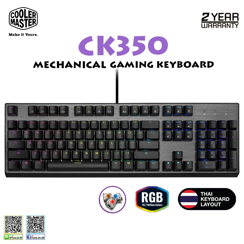 Cooler Master CK350 RGB Keyboard Gaming | Shopee Thailand
