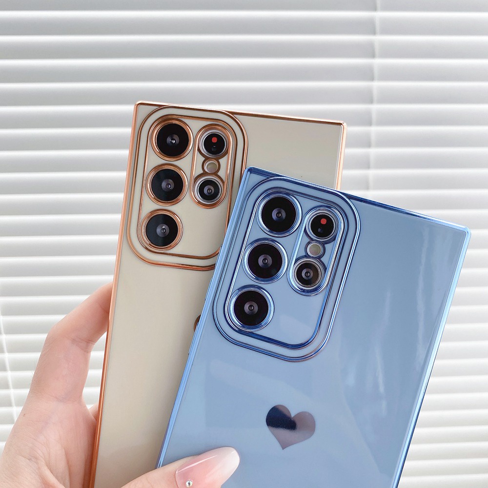 เคสซิลิโคนนิ่ม ลายหัวใจ หรูหรา สําหรับ Samsung Galaxy S24 Ultra S24 ...