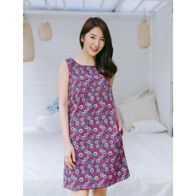 ชุดให้นม Miki Dress Style: Floral Jade | Shopee Thailand