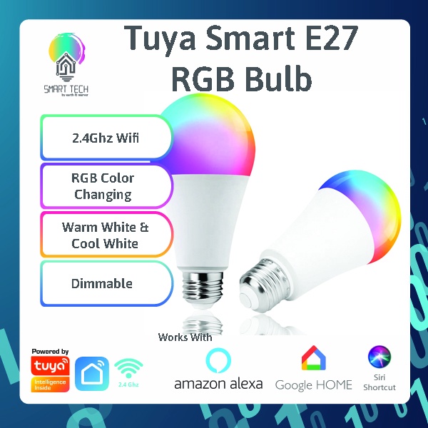 หลอดไฟอัจฉริยะ / หลอดไฟ WiFi / Tuya Smart Bulb / E27 / RGB | Shopee ...