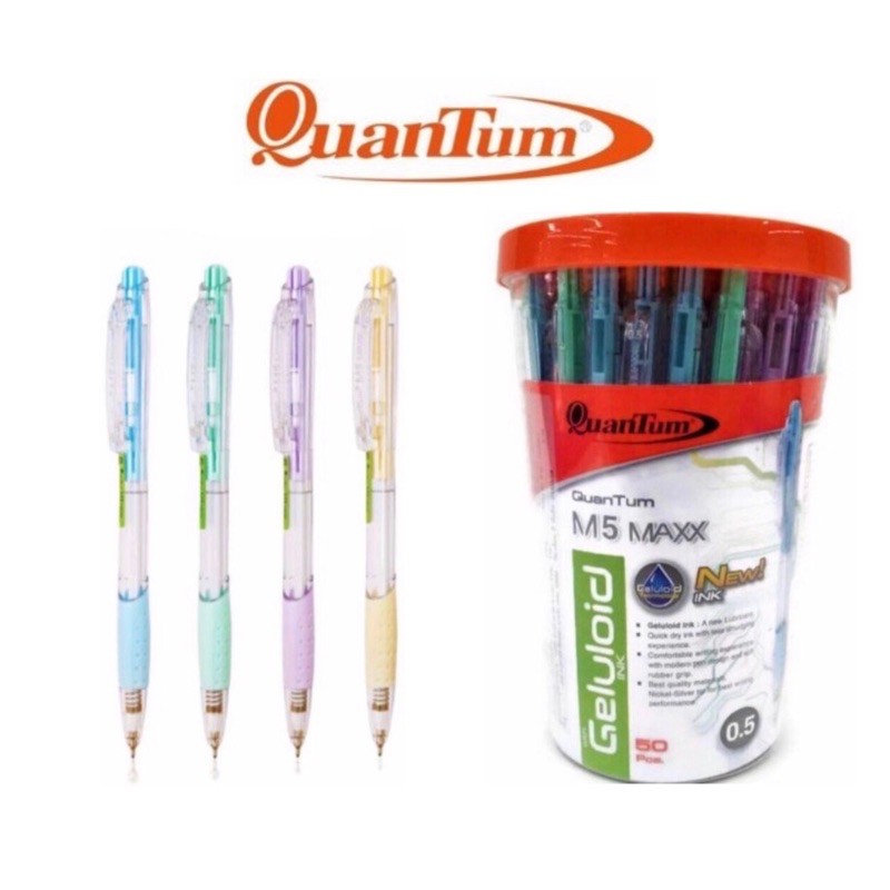 Quantum M5 MAXX ปากกาลูกลื่น 0.5 mm (1 แพค มี 50 แท่ง) | Shopee Thailand