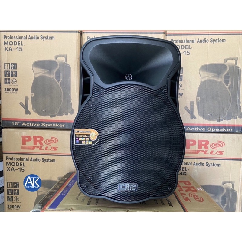 ฟรีค่าส่ง ตู้ลำโพง เคลื่อนที่ 15 นิ้ว PROPLUS รุ่น XA15 ไมค์ลอย 2 ตัว ลำโพงบลูทูธ คาราโอเกะ ตู้ ...