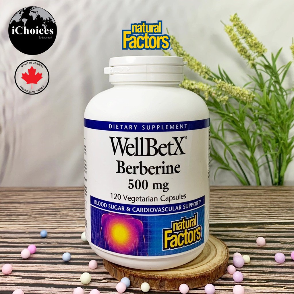 [Natural Factors] WellBetX Berberine 500 mg 120 Vegetarian Capsules ...