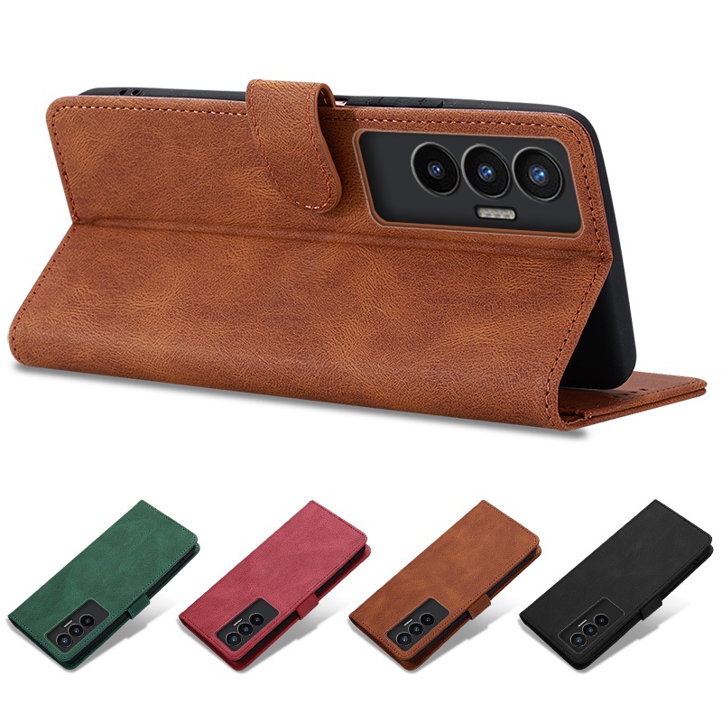 เคสหนัง ฝาพับแม่เหล็ก พร้อมช่องใส่บัตร สําหรับ Tecno Pova 5G LE8 ...