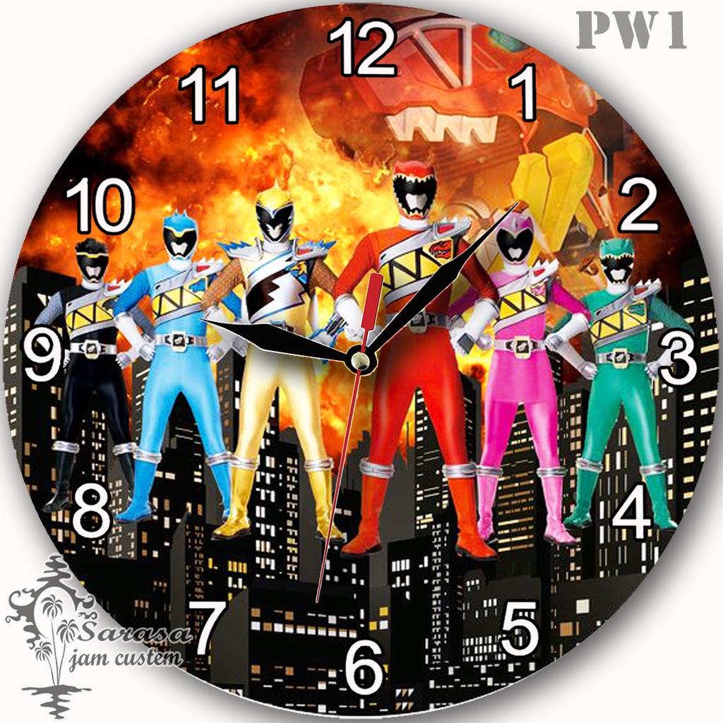 นาฬิกาตัวละครแขวนผนัง POWER RANGER | Shopee Thailand