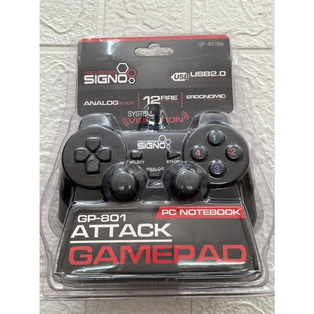 จอยเกมส์ Signo JoyGame Dualshock2 GP-801 For PC | Shopee Thailand