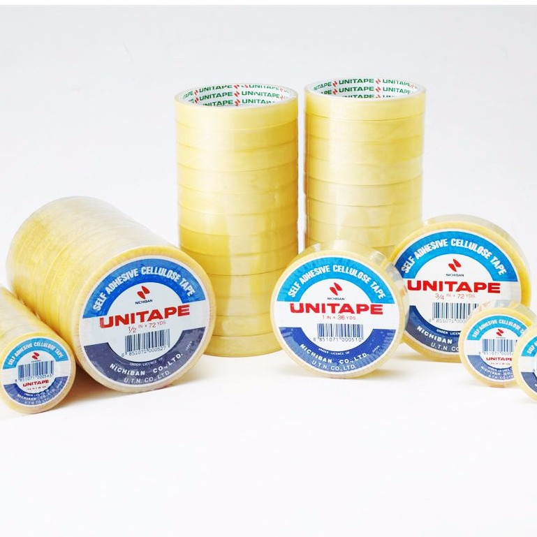 UNITAPE เทปใสแกนใหญ่ ขนาด 1/2, 3/4, 1 นิ้ว. (36หลา) ราคายกแพ็ค | Shopee ...