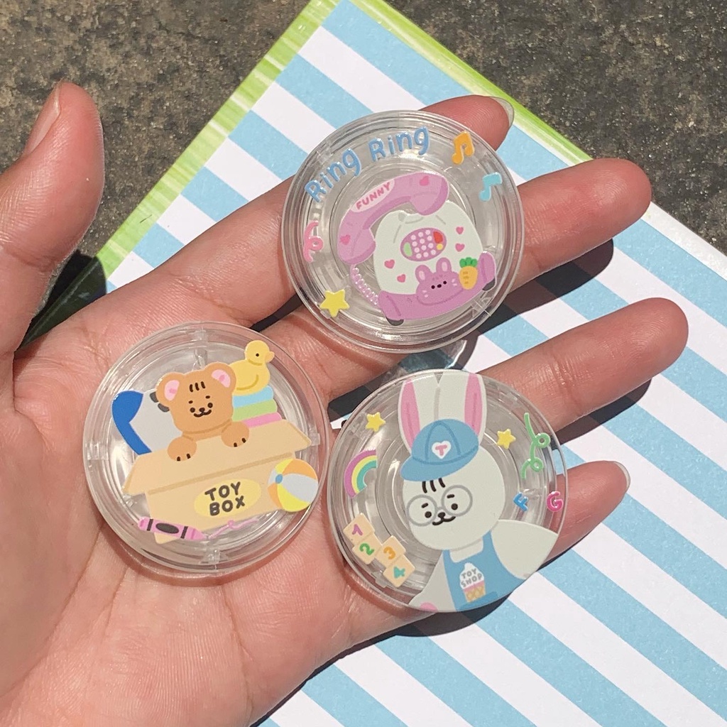 ที่จับโทรศัพท์ Grip Tok คอลเลคชั่น Toyshop (พื้นหลังใส - ฐานจับสีใส ...