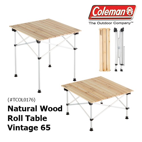 Coleman Natural Wood Roll Table Vintage 65 2000026803 | Shopee Thailand