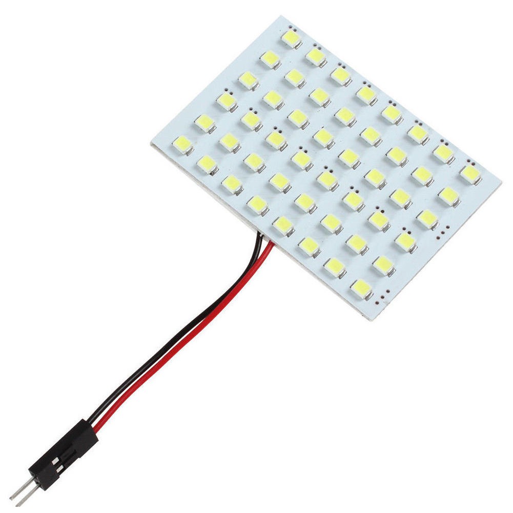 โคมไฟ 48 LEDs 3528 SMD LED สีขาวสำหรับติดภายในรถยนต์ | Shopee Thailand