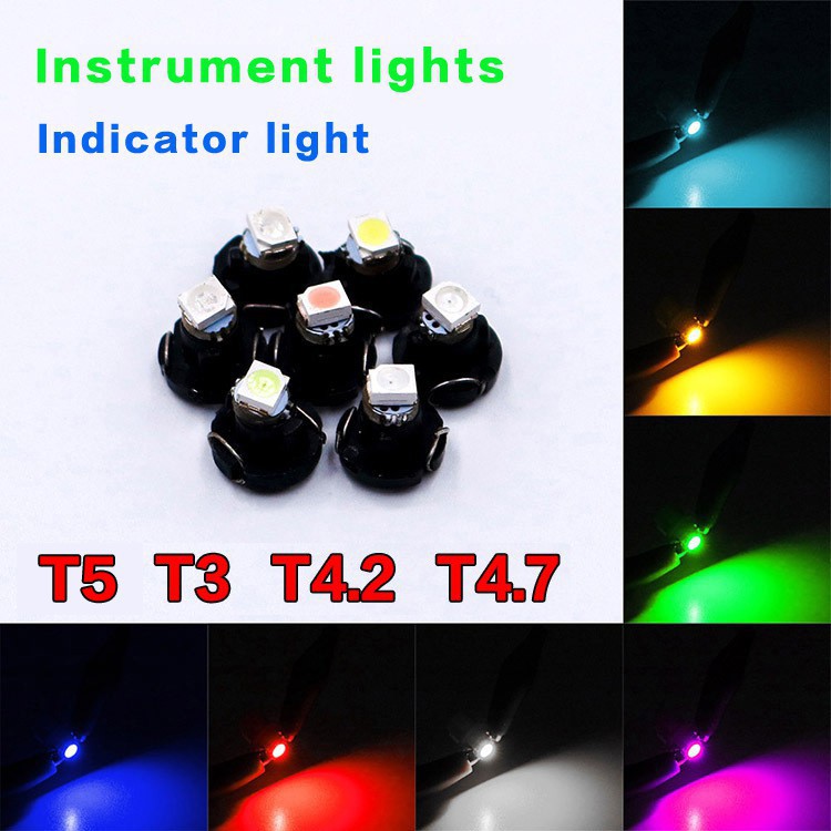 ไฟ LED T3 T4.2 T4.7 T5 ไฟหน้าปัดรถยนต์ ไฟเรือนไมล์ | Shopee Thailand