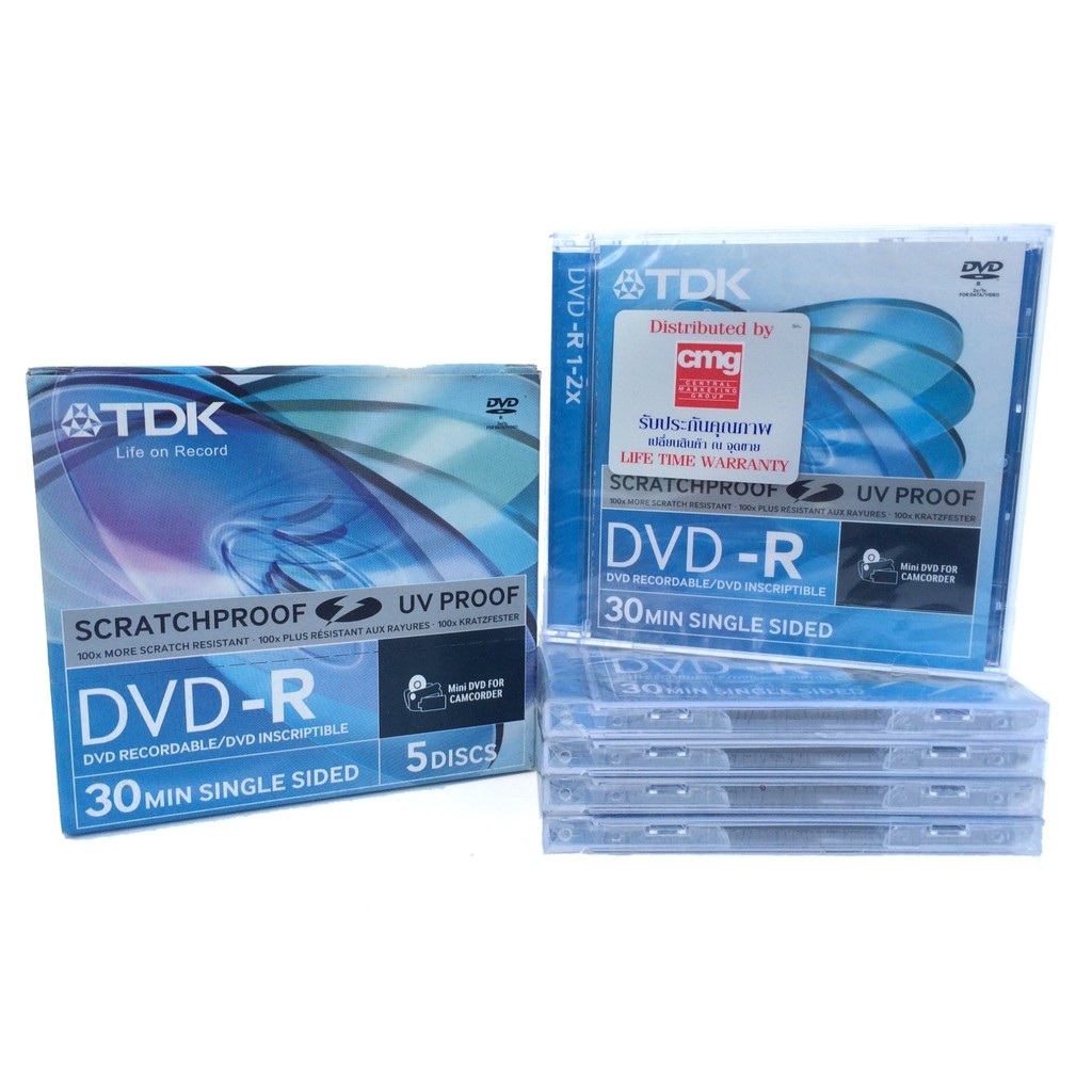 TDK Mini DVD-R 1-2X 1.4GB 30Min (พร้อมกล่อง) จำนวน 1 แผ่น | Shopee Thailand