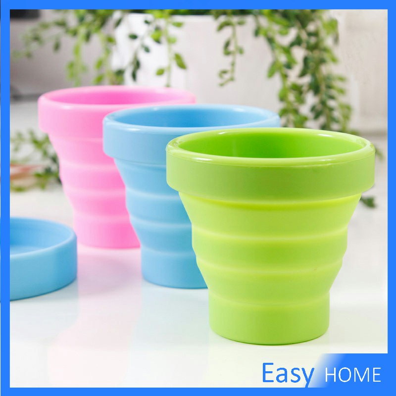 แก้วน้ำพับได้ แก้วน้ำซิลิโคน ถ้วยยืดไสลด์ silicone folding cup | Shopee ...