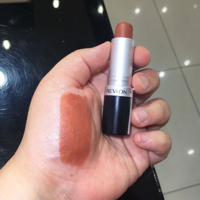 💄💄 แท้ 💯 [ [ ลิป Revlon ]] สี 008 Cocoa carving รุ่นใหม่ล่าสุดปอกสีทอง ผลิตปี 2023 | Shopee Thailand