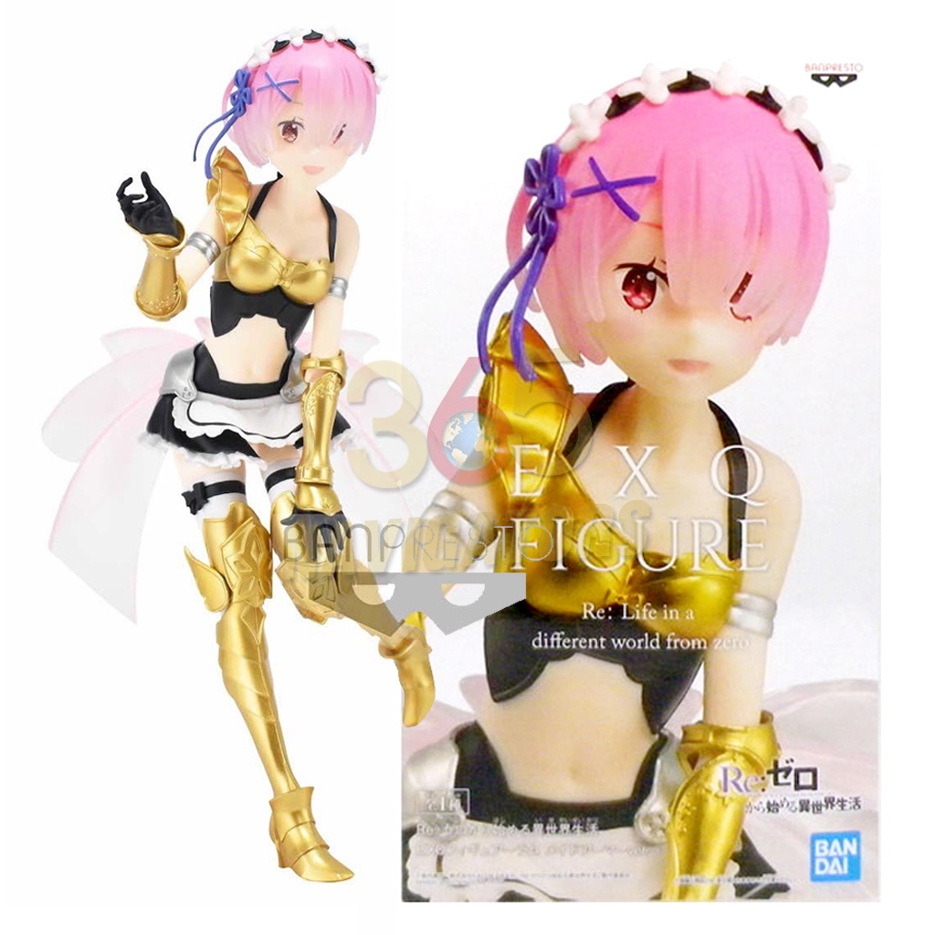 โมเดลฟิกเกอร์สาว (ของแท้) EXQ Re:Zero Starting Life in Another World :Ram vol.4 Maid Armor ver ...