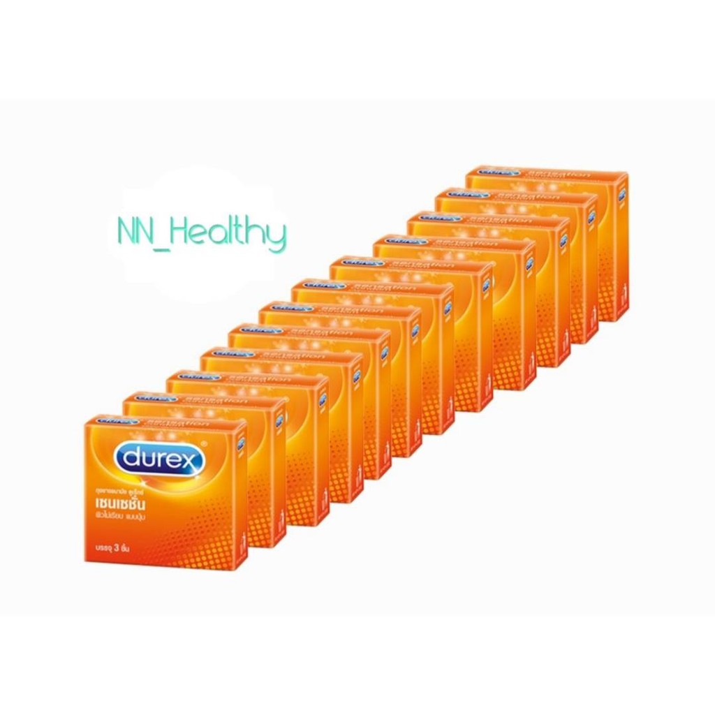 Durex Sensation ถุงยางอนามัย ดูเร็กซ์ เซนเซชั่น 52 มม. (บรรจุ 3ชิ้น/กล่อง) [12 กล่อง] | Shopee ...