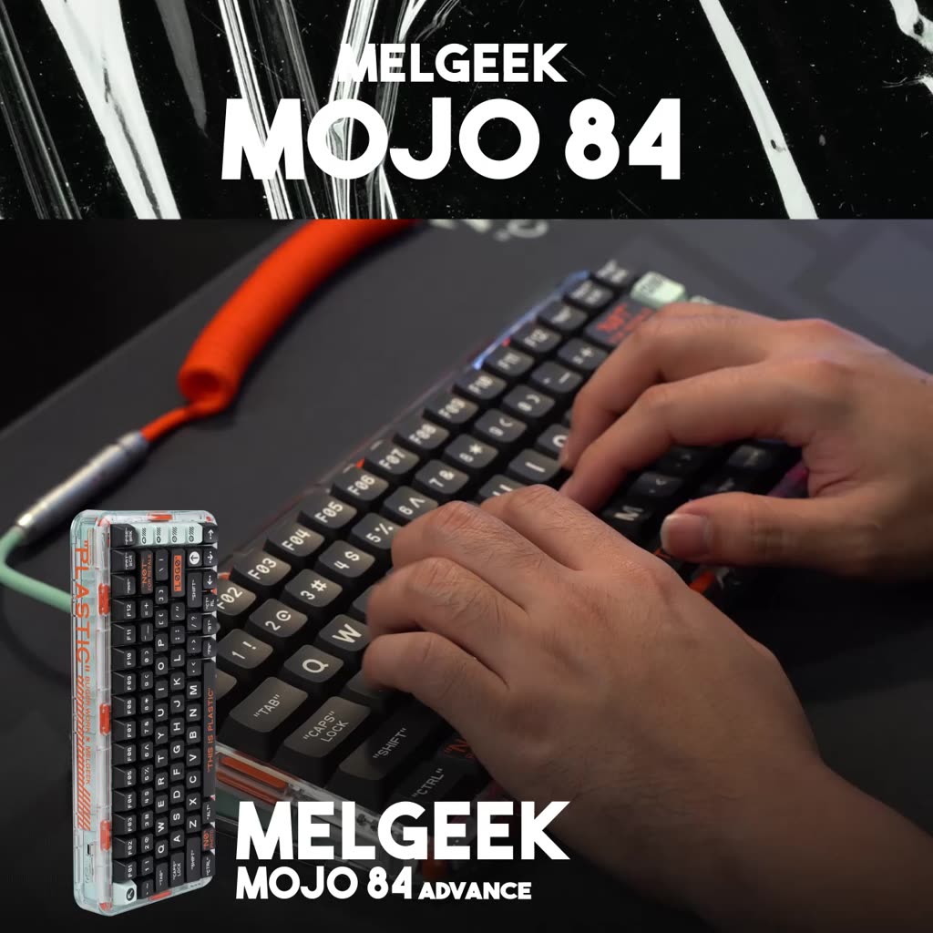 [ประกัน 1 ปี] คีย์บอร์ด Melgeek MOJO84 Plastic ขนาด 75% Hotswap 2.4gHz ...