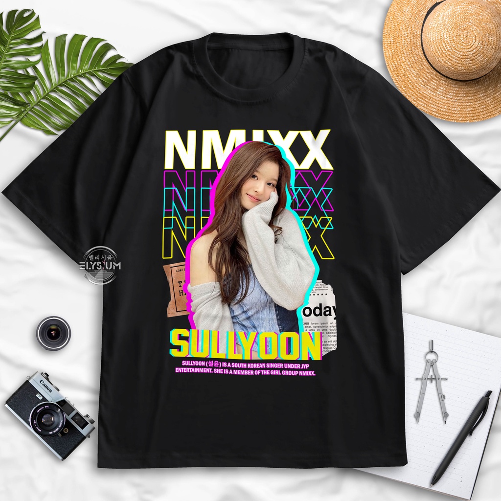คอตต้อนคอกลมเสื้อยืด พิมพ์ลาย Sullyoon NMIXX JYP Entertainment สําหรับผู้ชาย | Nswer สมาชิก ...