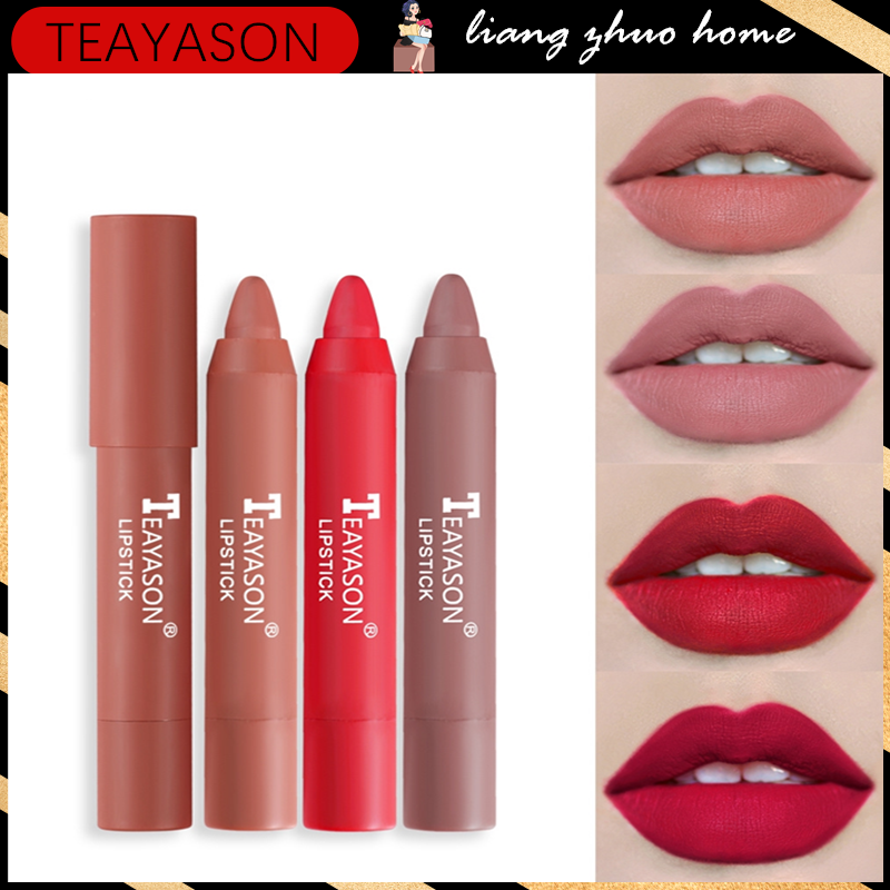 Teayason ลิปสติก เนื้อแมตต์กํามะหยี่ กันน้ํา 12 สี เซ็กซี่ สีแดง สี ...