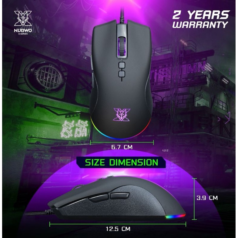 ลด 💥💯 #ของแท้ เมาส์เกมมิ่ง Nubwo X56 MOUSE GAMING Spectre Ergonomic ...