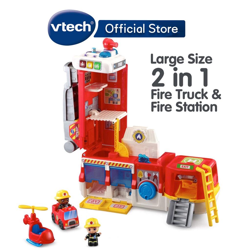 VTech 2 in 1 Big Size Fire Truck & Fire Station 【Helping Heroes Fire ...