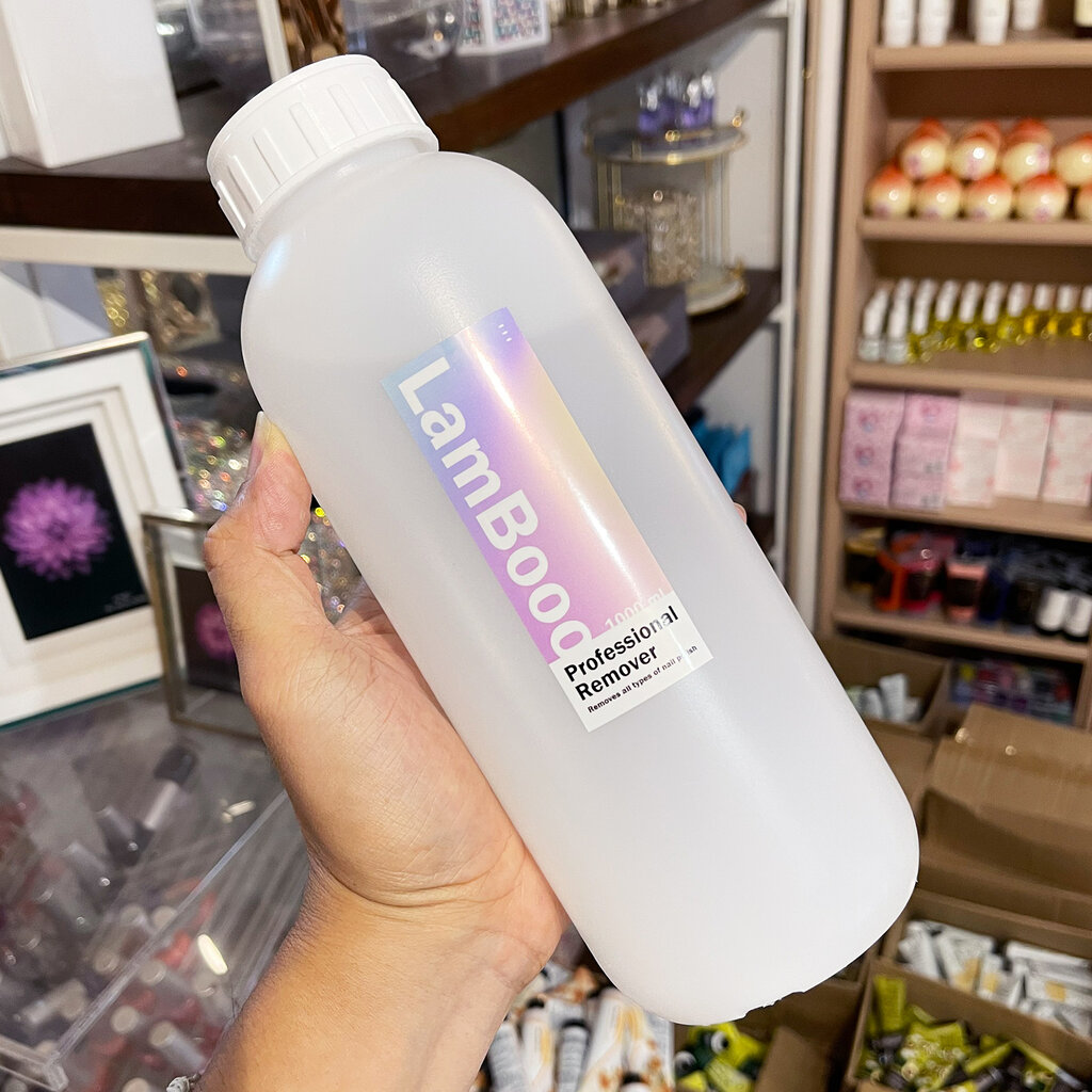 RamBooo 1000ml. น้ำยาล้างเจล ถอดสีเจล ถอดเล็บอะคริลิก ถอดเล็บโพลี่เจล ...