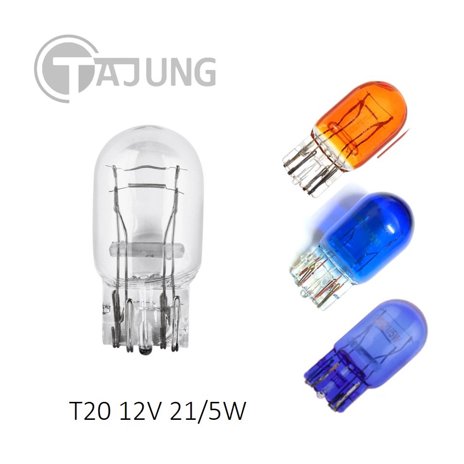หลอดไฟเบรค ไฟท้าย T20 12V 21/5W (2 ไส้) 7443 แบบเสียบ, (1 หลอด / 1คู่) | Shopee Thailand