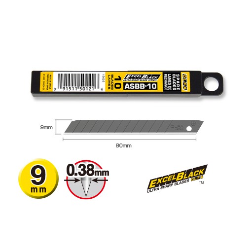 ใบมีดคัตเตอร์ OLFA ASBB-10 ขนาด9มม. (หลอด10ใบ) | Shopee Thailand