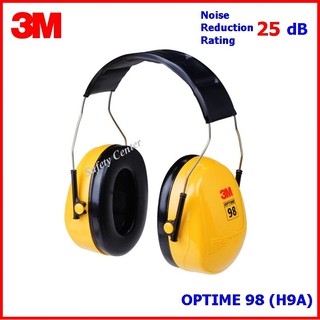 ที่ครอบหูลดเสียง 3M OPTIME 98(H9A)NRR25dB ครอบหูลดเสียง PELTOR Optime ...