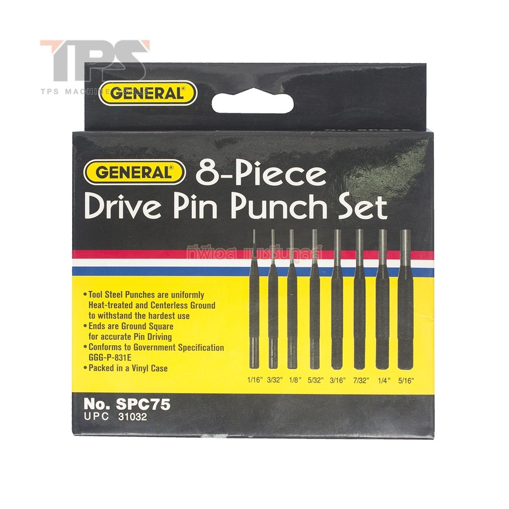 DRIVE PIN PUNCH SET 4" SPC-75 GENERAL | Shopee Thailand