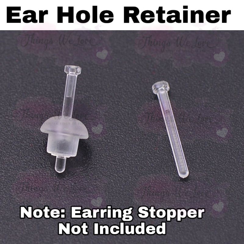 [SG SELLER] Ear Hole Retainer Clear Transparent Invisible Stud Ear ...