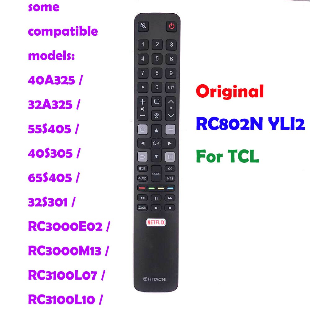 Wholesaler Original รีโมทคอนโทรล RC802N YLI2 สําหรับ RCA TCL สมาร์ททีวี ...