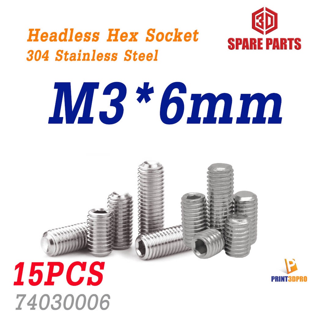 Headless Hex Socket M3,M4 x 4,6mm 304 Stainless Steel Set Screw,Groove ...