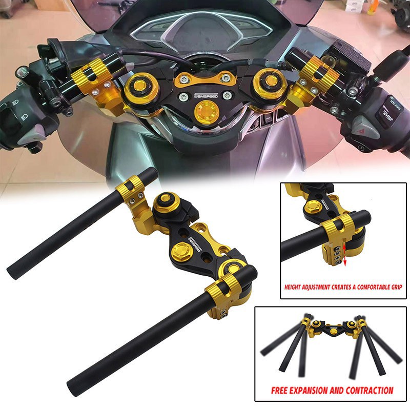 Semspeed NMAX V1 รถจักรยานยนต์ CNC 7/8 22 มม.Handlebar Handle Bar ส้อม ...