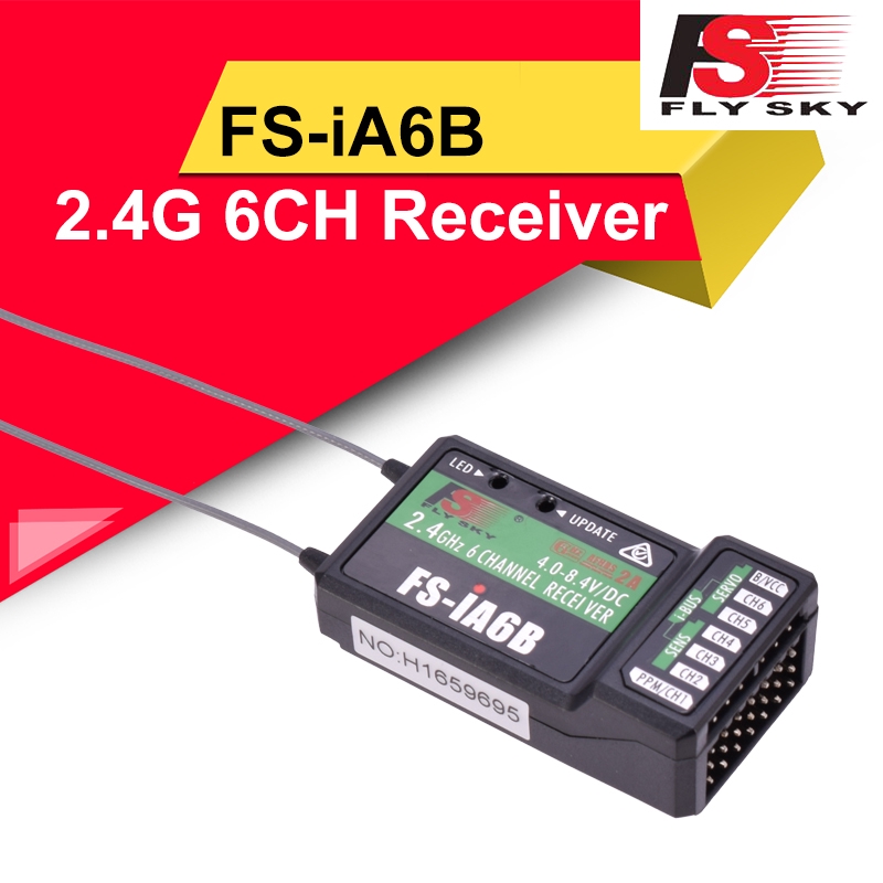 FLYSKY iA6B FS-iA6B 2.4G 6CH AFHDS Receiver สําหรับ FLYSKY FS-i10 FS-i6 RC เครื่องส่งสัญญาณ ...