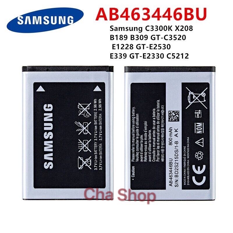 แบตเตอรี่ Samsung C3300K X208 B189 B309 GT-C3520 E1228 GT-E2530 E339 GT-E2330 C5212 battery ...