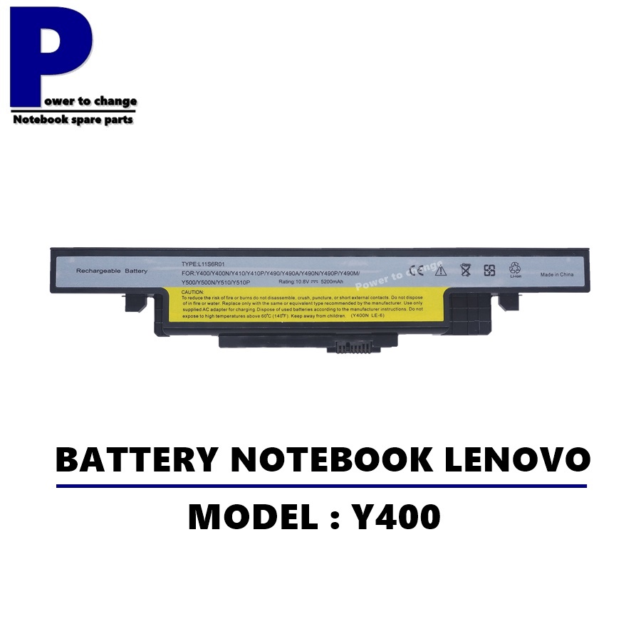 BATTERY NOTEBOOK LENOVO Y400 Y400N Y410 Y410P Y490 Y490A Y490N Y490P ...