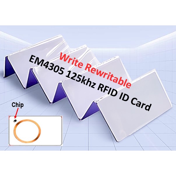 บัตรประจําตัว เขียนและเขียนซ้ําได้ 125KHZ RFID EM4305 | Shopee Thailand