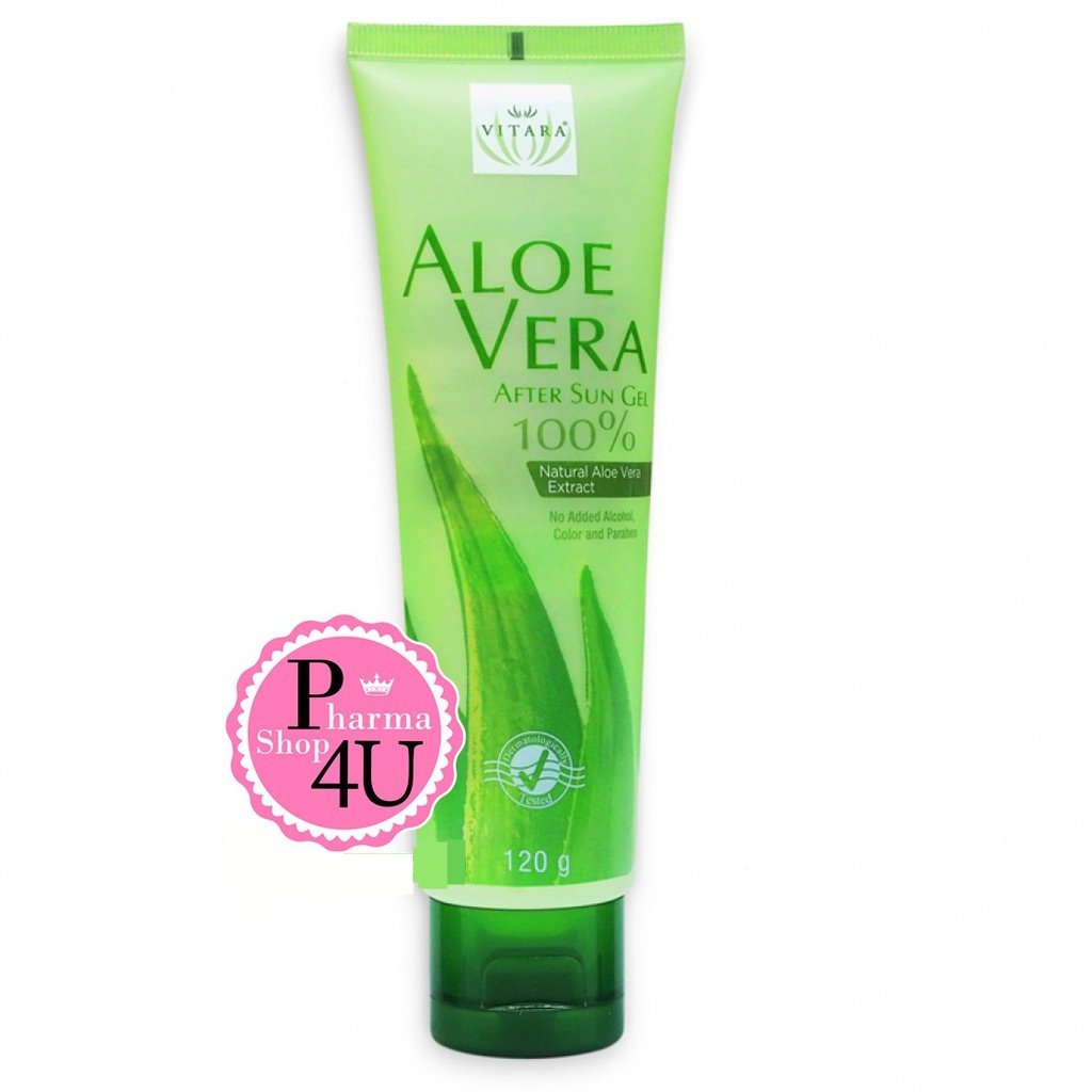 Vitara Aloe Vera Gel 120 G ไวทาร่า อะโลเวร่าเจล เจลว่านหางจระเข้ บำรุง
