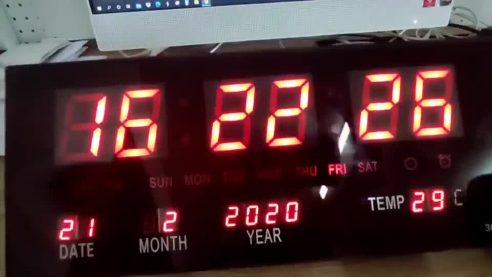 นาฬิกาดิจิตอลรุ่นใหม่ LED JH-3615 แขวนติดผนัง Number Clock แขวนผนัง รุ่น NO 3615 LED ขนาด ...