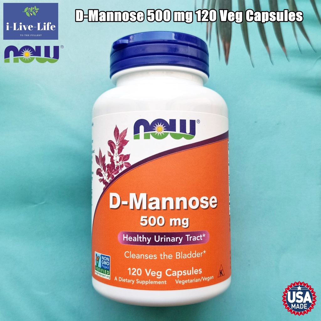 ดี-มันโนส D-Mannose 500 mg 120 Veg Capsules - Now Foods | Shopee Thailand