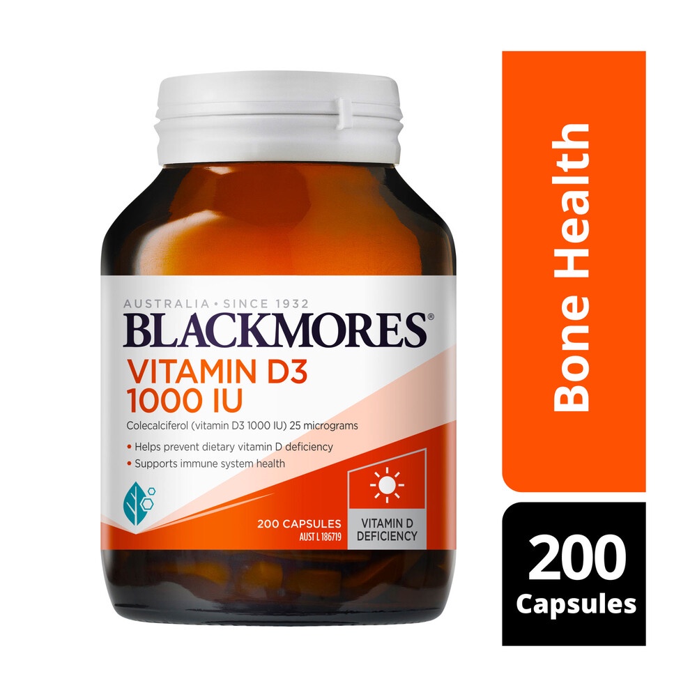 Blackmores Vitamin D3 1000iu 60เม็ด / 200เม็ด วิตามินดี3 Bone Health ...