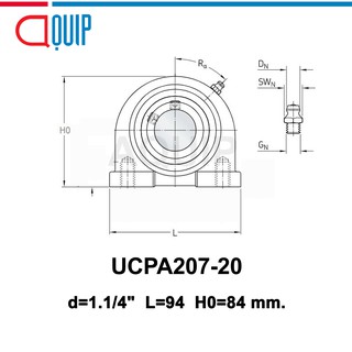 UCPA207-20 UBC ตลับลูกปืนตุ๊กตา Bearing Units UCPA 207-20 ( เพลา 1.1/4 นิ้ว. ) | Shopee Thailand