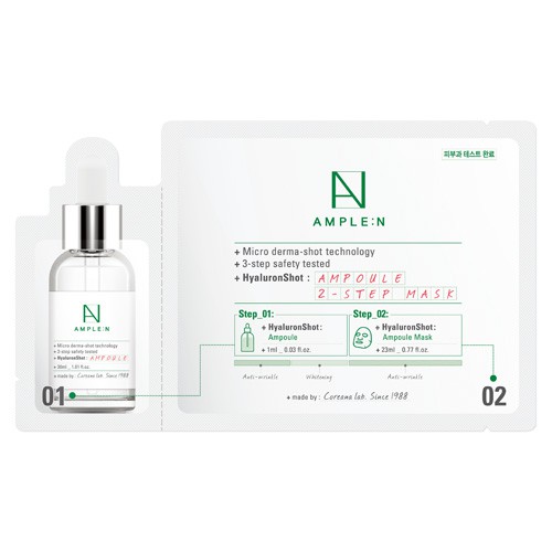 AMPLE:N HYALURON SHOT AMPOULE 2 STEP MASK | Shopee Thailand