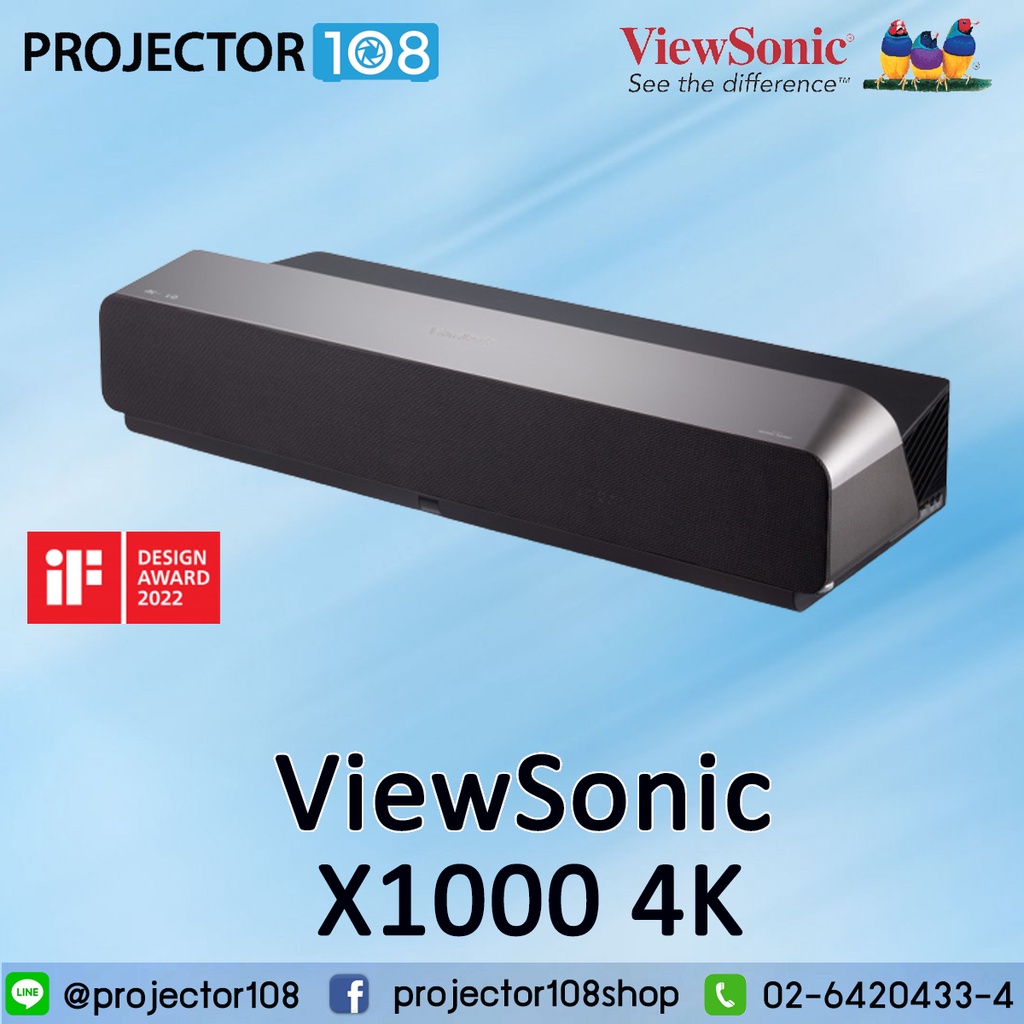 ViewSonic X1000-4K UHD 4K HDR Ultra Short Throw Smart LED Projector ...